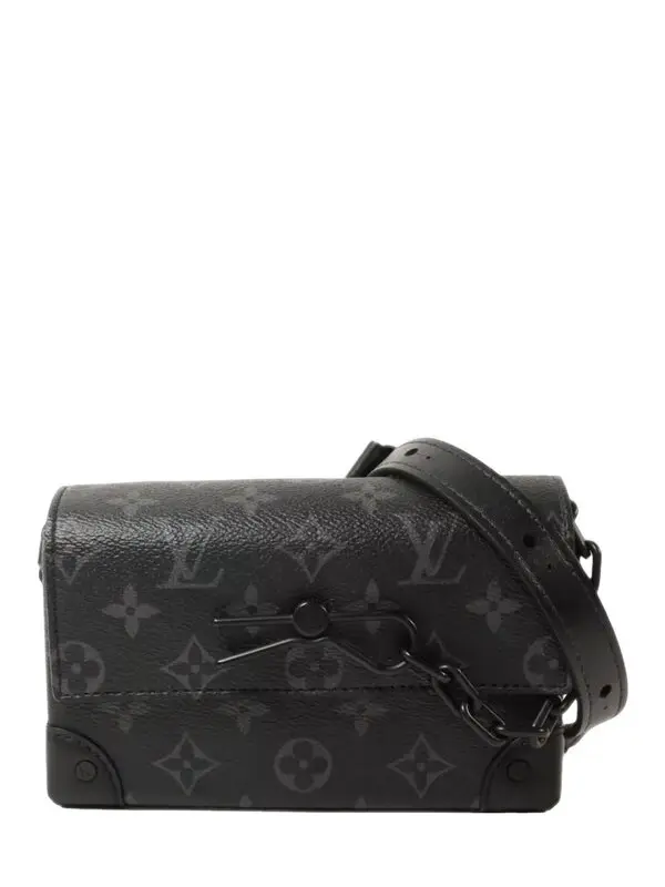 LOUIS VUITTON Monogram Eclipse Steamer Mini Shoulder Bag - Black