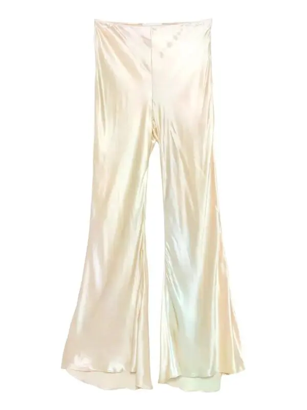 Erika Cavallini High-waisted Flared Trousers - Neutrals