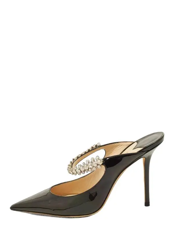 JIMMY CHOO Bing Crystal-embellished Mules - Black