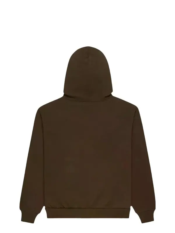 SP5DER Rhinestone-embellished Web-print Hoodie - Brown