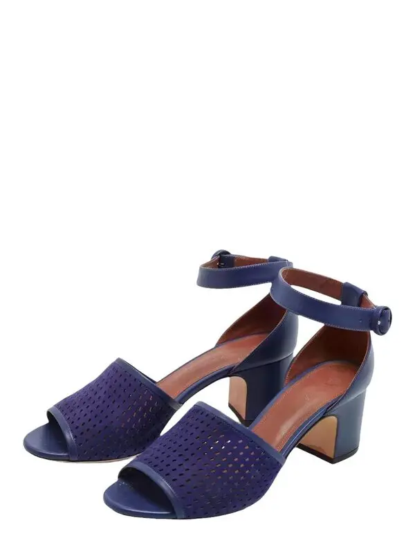 Loro Piana Perforated Ankle-strap Sandals - Blue
