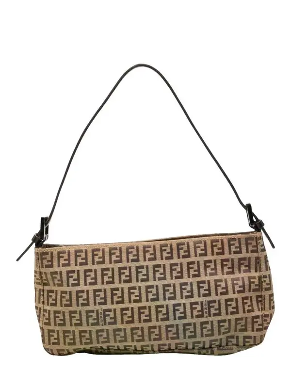 Fendi 2000-2010 Zucchino Canvas Pochette Shoulder Bag - Neutrals