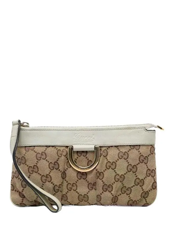 Gucci 2000-2015 Gg Canvas Abbey D Ring Wristlet Pouch - Neutrals