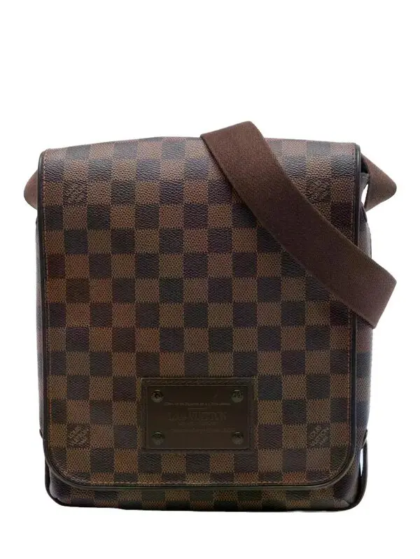 LOUIS VUITTON 2010 Damier Ebene Brooklyn Pm Crossbody Bag - Brown