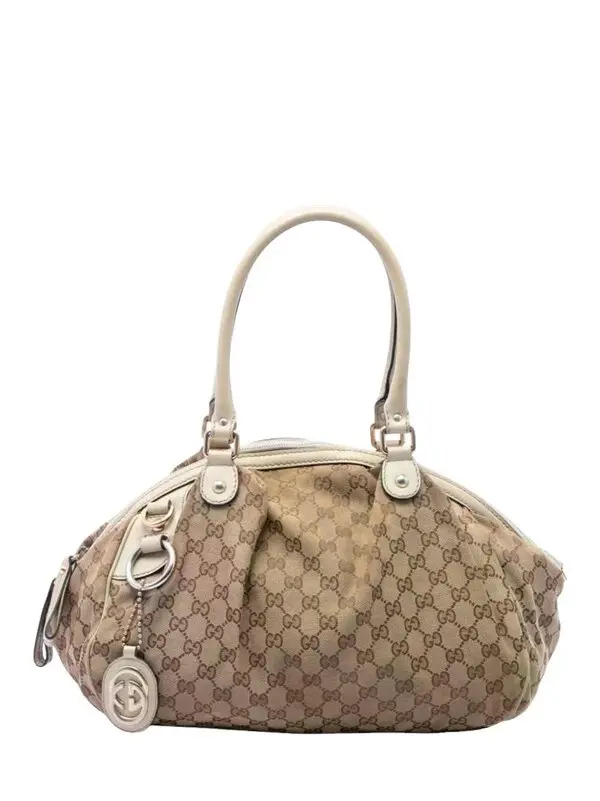 Gucci 2016-2026 Gg Canvas Sukey Satchel - Neutrals