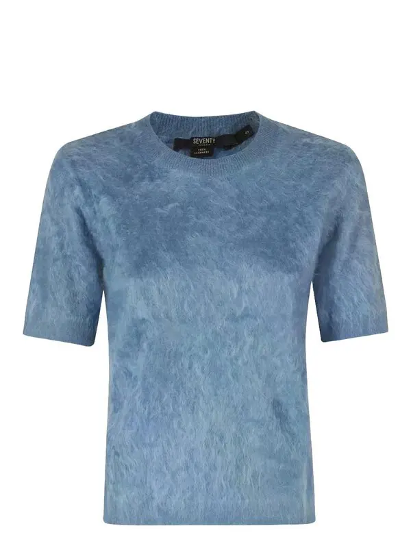 Seventy Brushed Short-sleeve Sweater - Blue