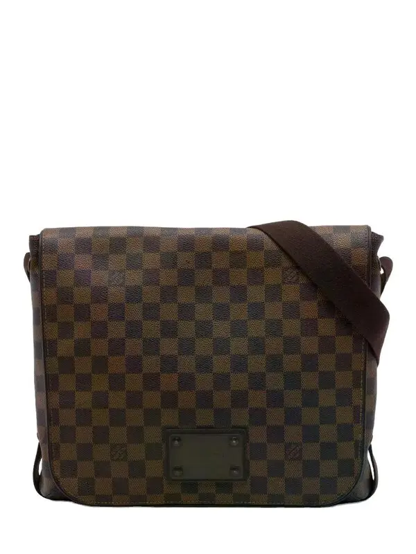 LOUIS VUITTON 2011 Damier Ebene Brooklyn Mm Crossbody Bag - Brown