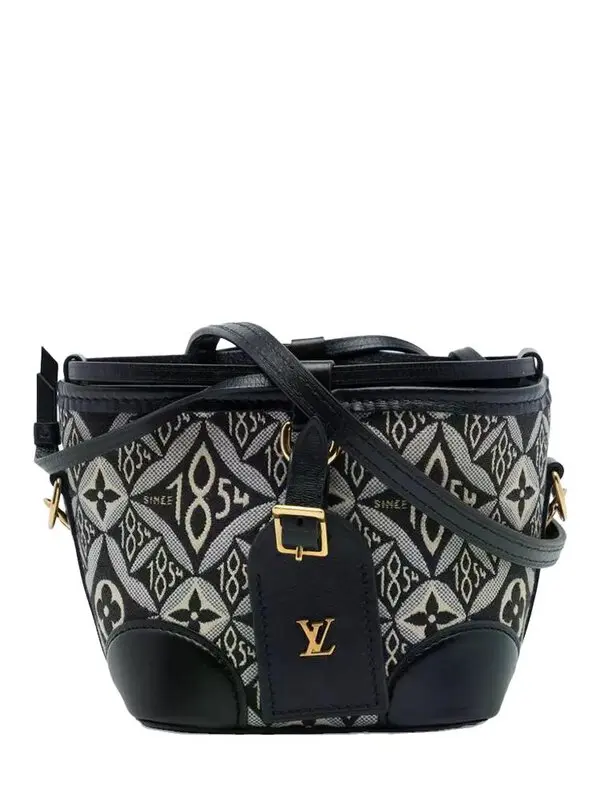 LOUIS VUITTON 2020 Monogram Jacquard Since 1854 Nano Noe Bucket Bag - Grey