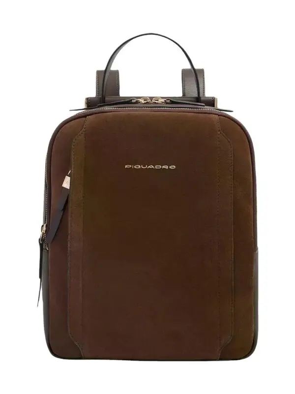 PIQUADRO Rfid-shielded Suede Leather Backpack - Brown