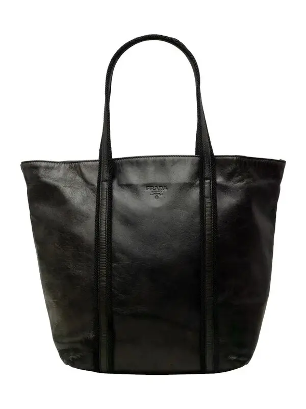 Prada 2000-2015 Soft Calf Tote Bag - Black