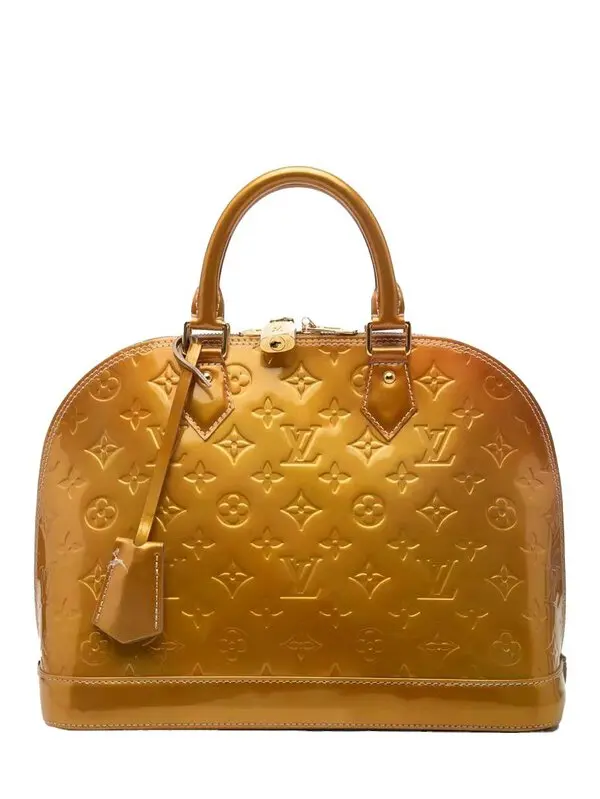 LOUIS VUITTON 2012 Monogram Vernis Alma Pm Handbag - Gold