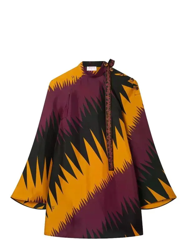 Emilio Pucci Drago Print Silk Dress - Orange