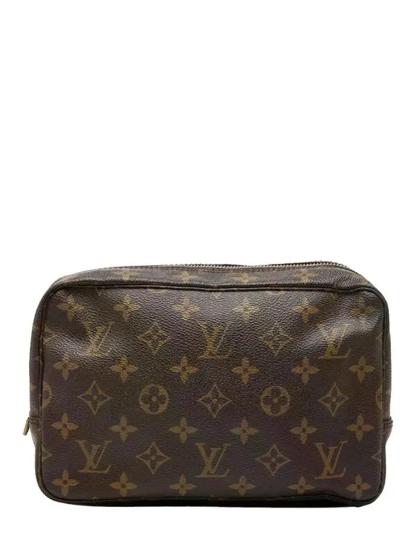 LOUIS VUITTON 1987 Monogram Trousse Toilette 23 Clutch Bag - Brown
