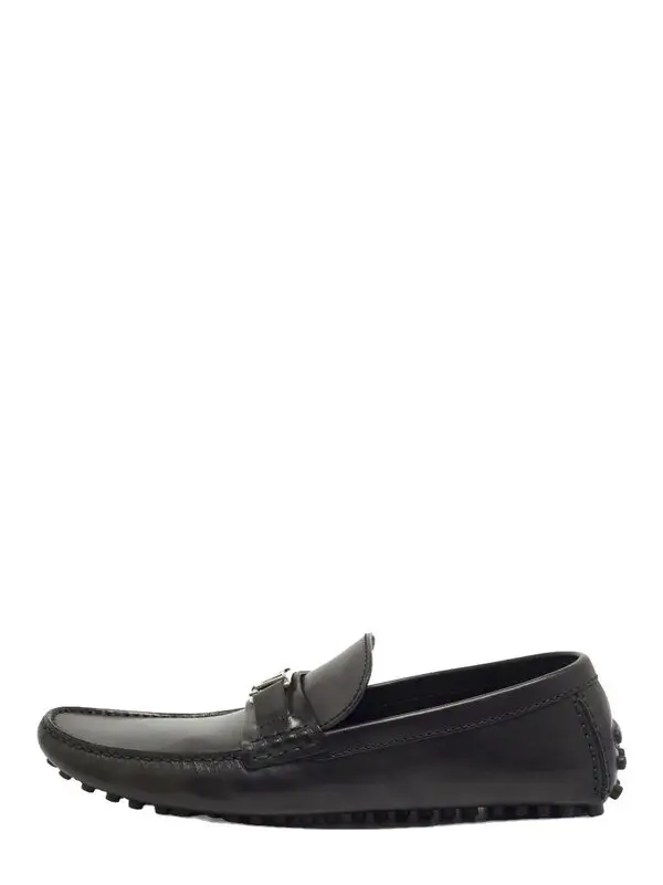 LOUIS VUITTON Hockenheim Leather Loafers - Black