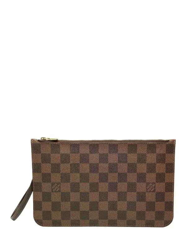 LOUIS VUITTON 2014 Damier Ebene Neverfull Mm Pouch - Brown