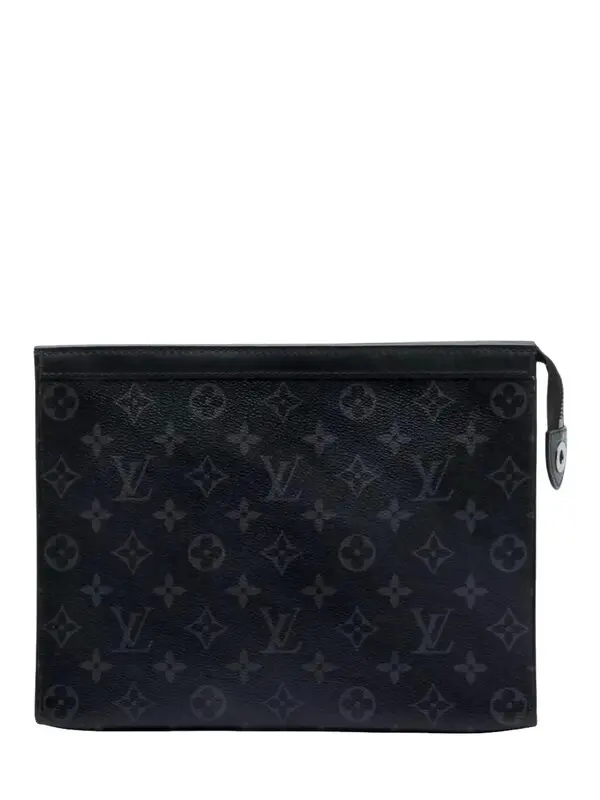 LOUIS VUITTON 2020 Monogram Eclipse Pochette Voyage Mm Clutch Bag - Black