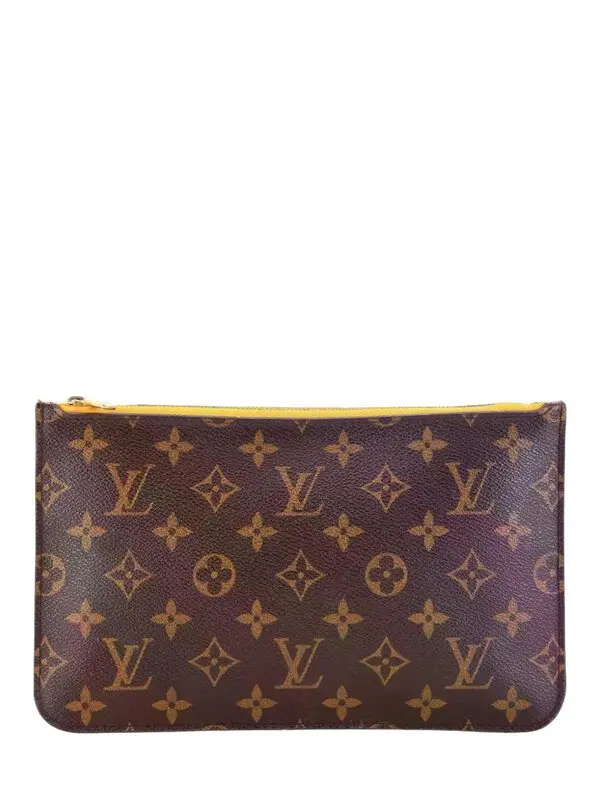 LOUIS VUITTON Neverfull Pochette Monogram Canvas Large Pouch - Brown
