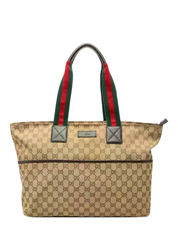 Gucci 2000-2015 Gg Canvas Web Tote Bag - Neutrals