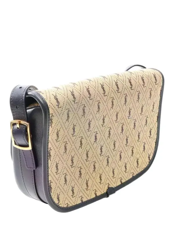 Saint Laurent 2010s Medium Monogram All Over Cross Body Bag - Neutrals