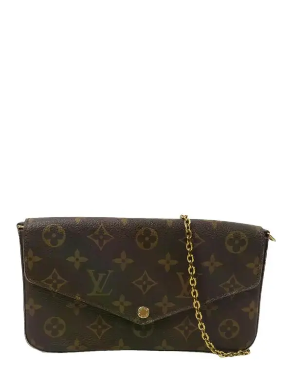 LOUIS VUITTON Monogram Pochette Felicie Shoulder Bag - Brown