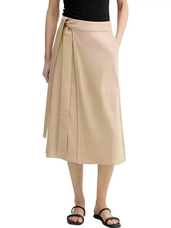 Marc O'polo Belted Wrap Midi Skirt - Neutrals