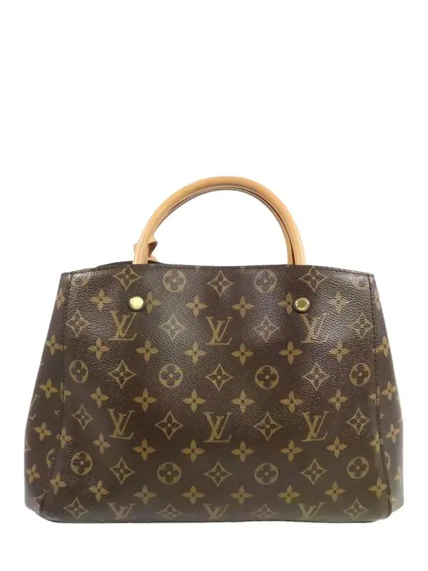 LOUIS VUITTON Mm Montaigne Monogram Tote Bag - Brown