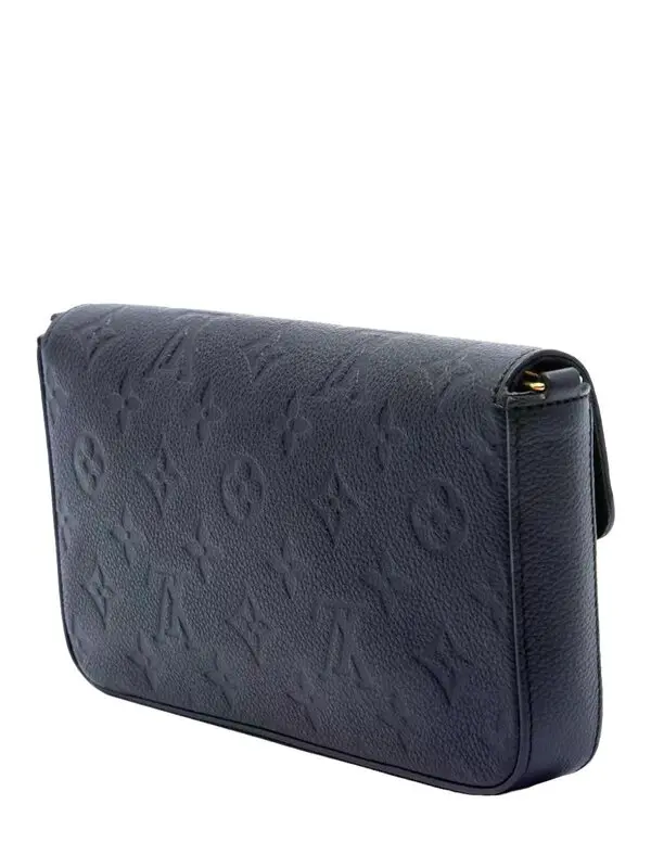 LOUIS VUITTON 2018 Monogram Empreinte Pochette Felicie Crossbody Bag - Black