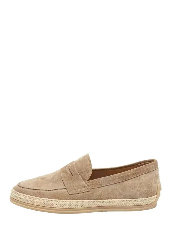 TOD'S Suede Penny Loafers - Neutrals