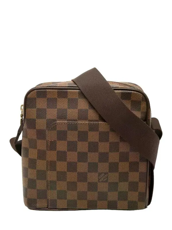 LOUIS VUITTON 2010 Damier Ebene Olav Pm Crossbody Bag - Brown