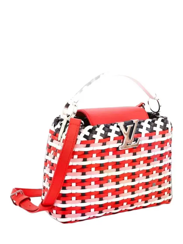 LOUIS VUITTON Capucines Guinguette Bag Braided Leather Bb Shoulder Bag - Multicolour