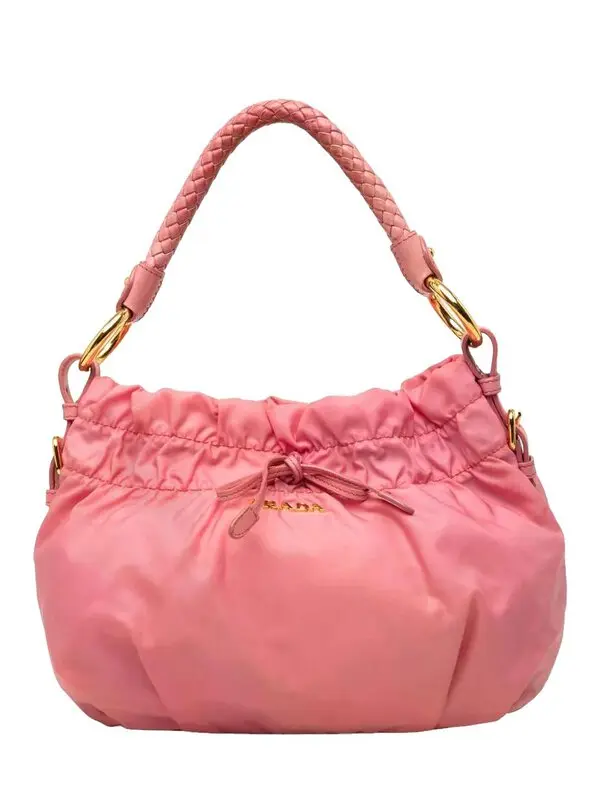 Prada 2010-2026 Tessuto Bow Handbag - Pink