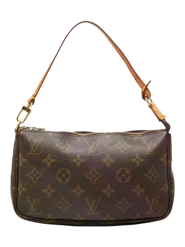 LOUIS VUITTON 2002 Monogram Pochette Accessoires Shoulder Bag - Brown