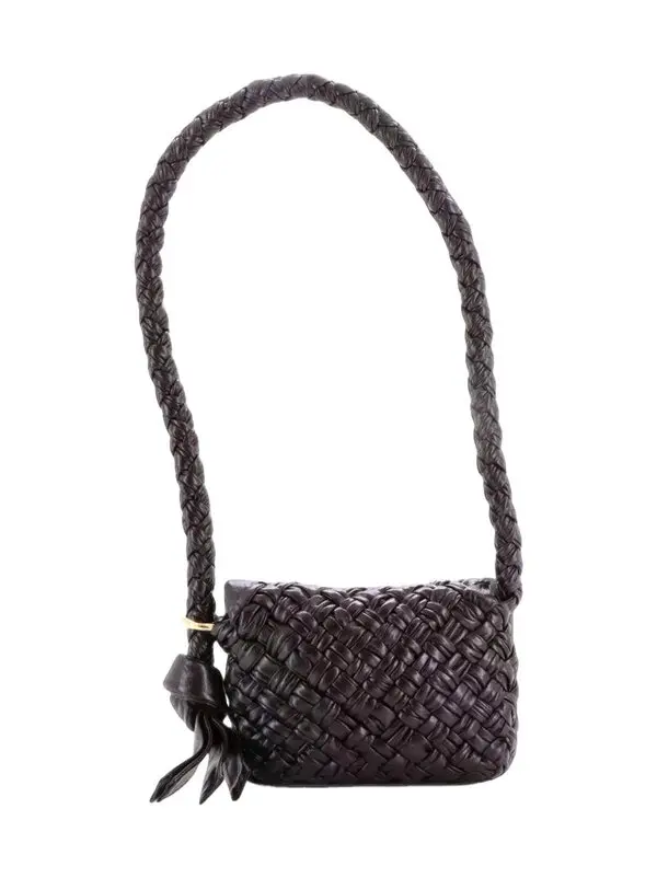 Bottega Veneta Kalimero Citta Intrecciato Plisse Leather Shoulder Bag - Brown