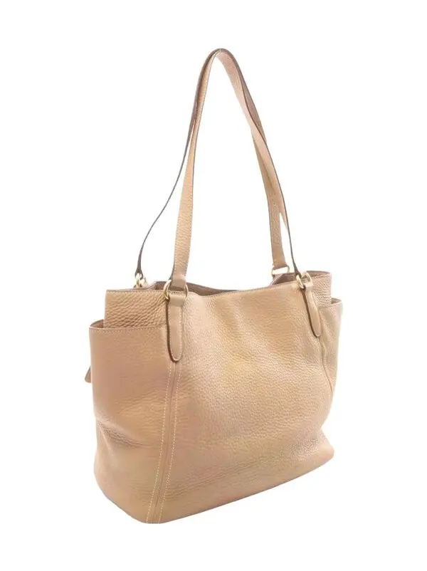 Prada 2000s Grained Leather Tote Bag - Neutrals