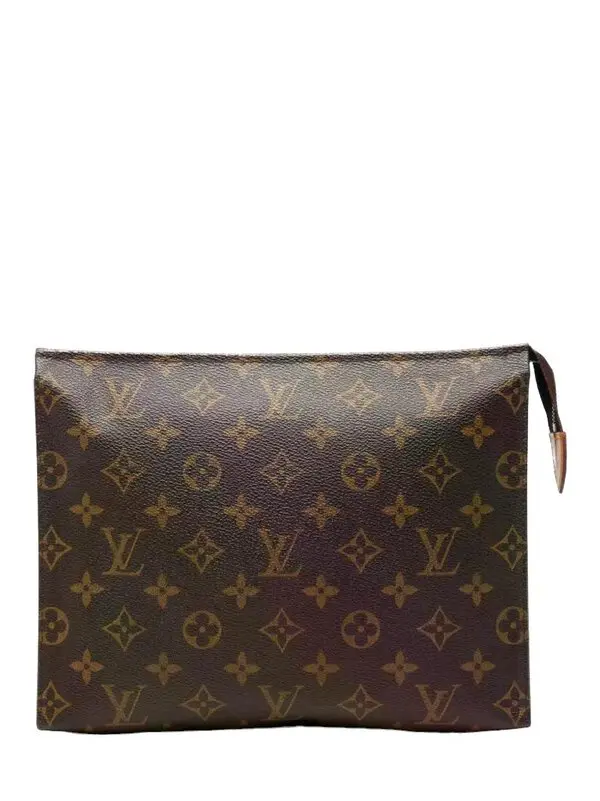 LOUIS VUITTON 2002 Monogram Toiletry Pouch 26 Clutch Bag - Brown