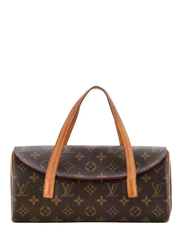 LOUIS VUITTON Sonatine Handbag Monogram Canvas Satchel - Brown