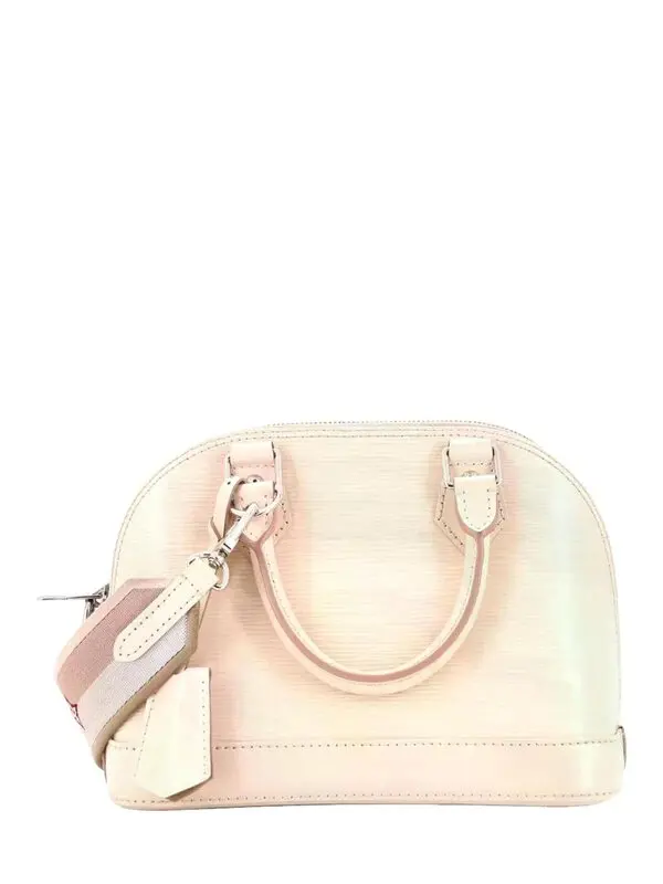 LOUIS VUITTON Alma Handbag Epi Leather With Logo Jacquard Strap Bb Shoulder Bag - Neutrals