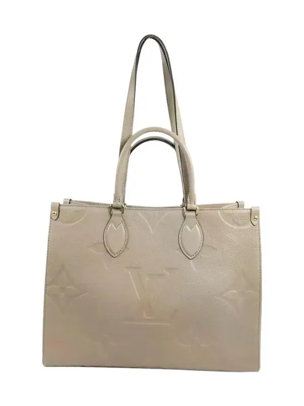 LOUIS VUITTON On The Go Mm Monogram Empreinte Tote Bag - Neutrals