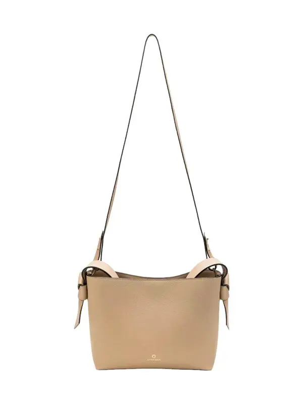 LA PORTEGNA Paulita Knotted Leather Tote Bag - Neutrals