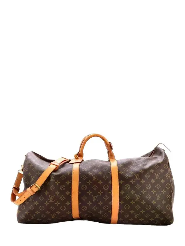LOUIS VUITTON Keepall Bandouliere Bag Monogram Canvas 60 Travel Bag - Brown