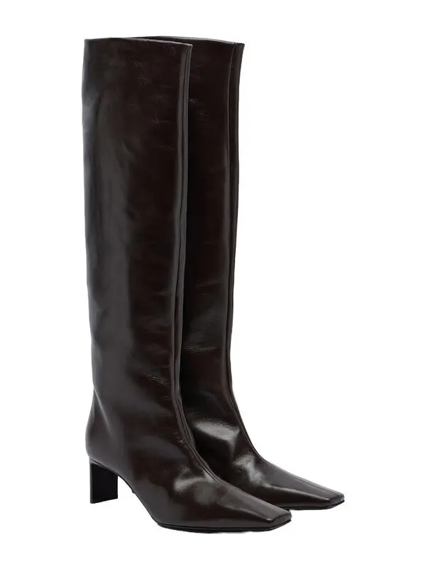 Khaite Ona Leather Knee-high Boots - Brown