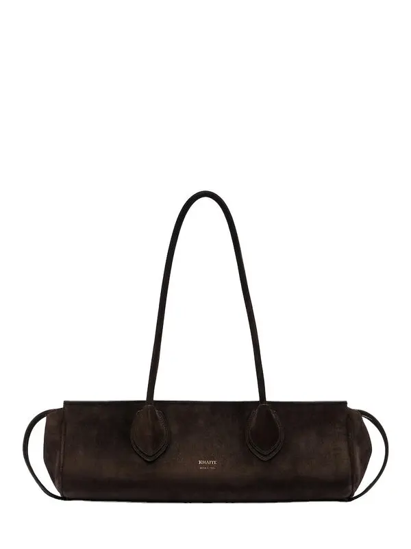 Khaite Donna Medium Suede Shoulder Bag - Brown