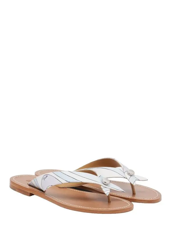 Emilio Pucci Marmo Thong Sandals - Blue