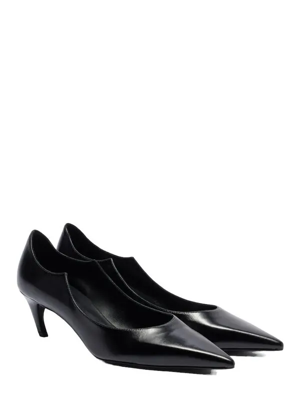 Khaite Valerie Leather Pumps - Black