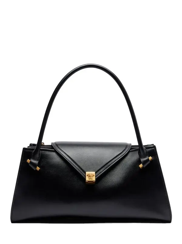 Versace Severine Medium Leather Shoulder Bag - Black
