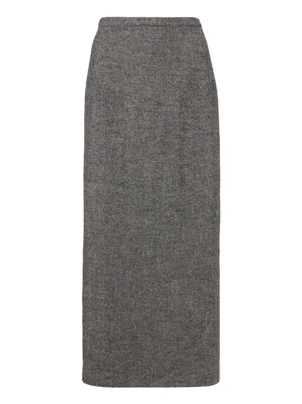 Magda Butrym Wool And Cashmere-blend Midi Skirt - Grey