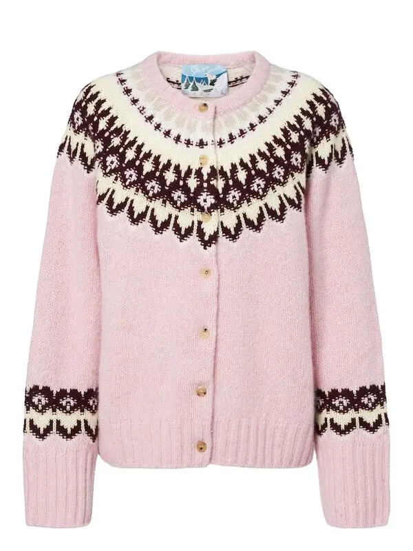 Arch4 Loze Fair Isle Cashmere Cardigan - Pink