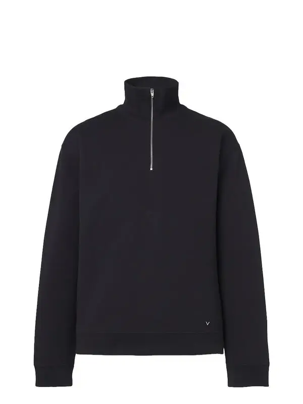 Valentino Garavani Cotton-blend Jersey Sweatshirt - Black