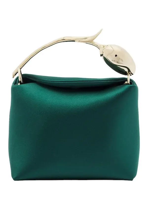 Erdem Bloom Mini Satin Top-handle Bag - Green