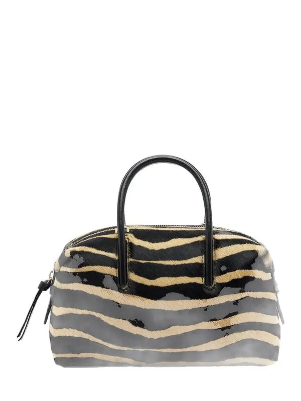 DEMELLIER Stockholm Small Calf Hair Top-handle Bag - Brown